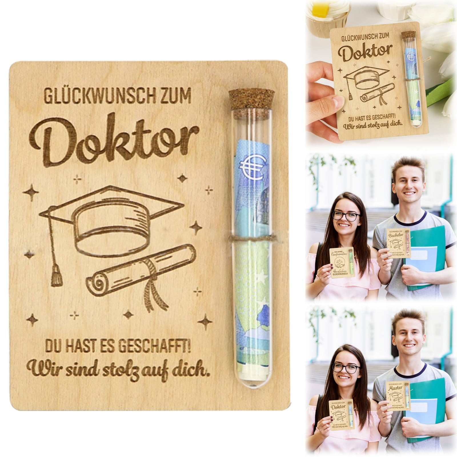 Desktop Decor,Packaging For Made Of Wood 13 X 10 Cm With Test Tube ...