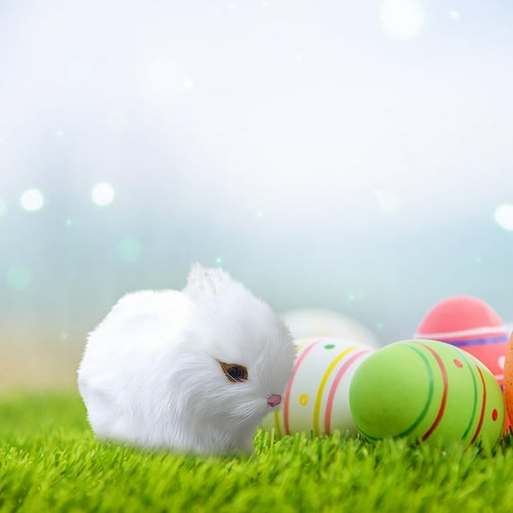 Desktop Decor,Simulated Rabbit Small Crouching Rabbit Furnishings Home ...