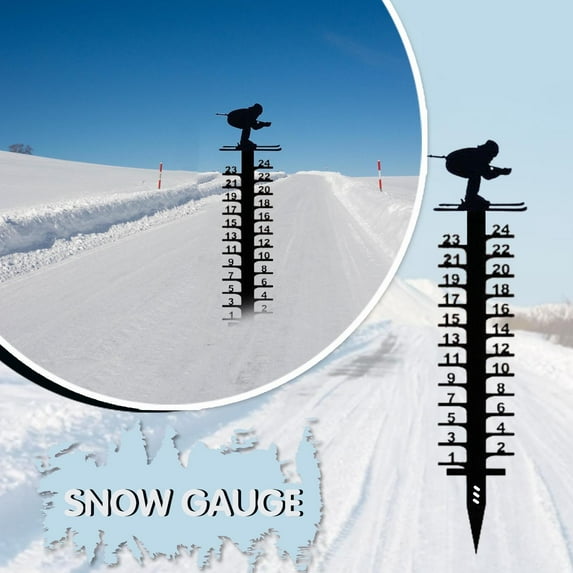 Desktop Decor,Snow Outdoor Gauge Rain Gauge Decoration Metal Snowmobile ...