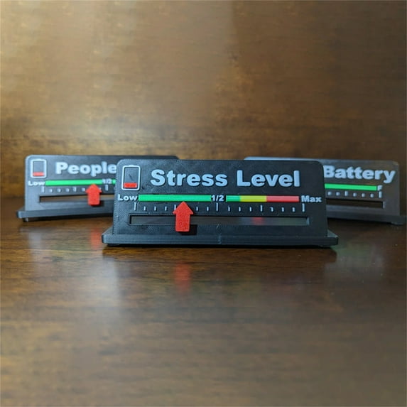 Desktop Decor,Social Battery Desktop Indicator Creative Social Battery ...