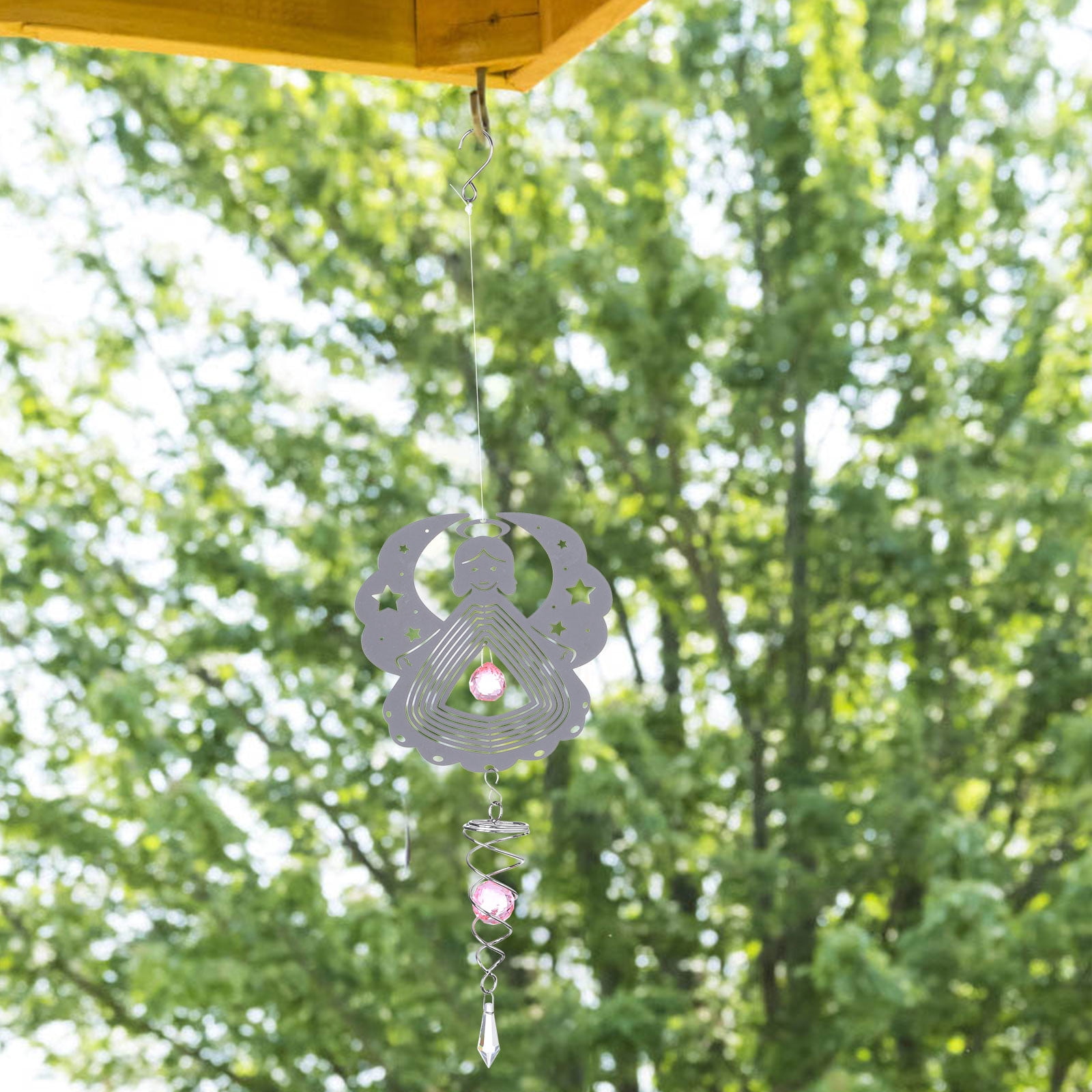 Desktop Decor,Stainless Angel 3D Girl Windmill Decoration Pendant Home ...