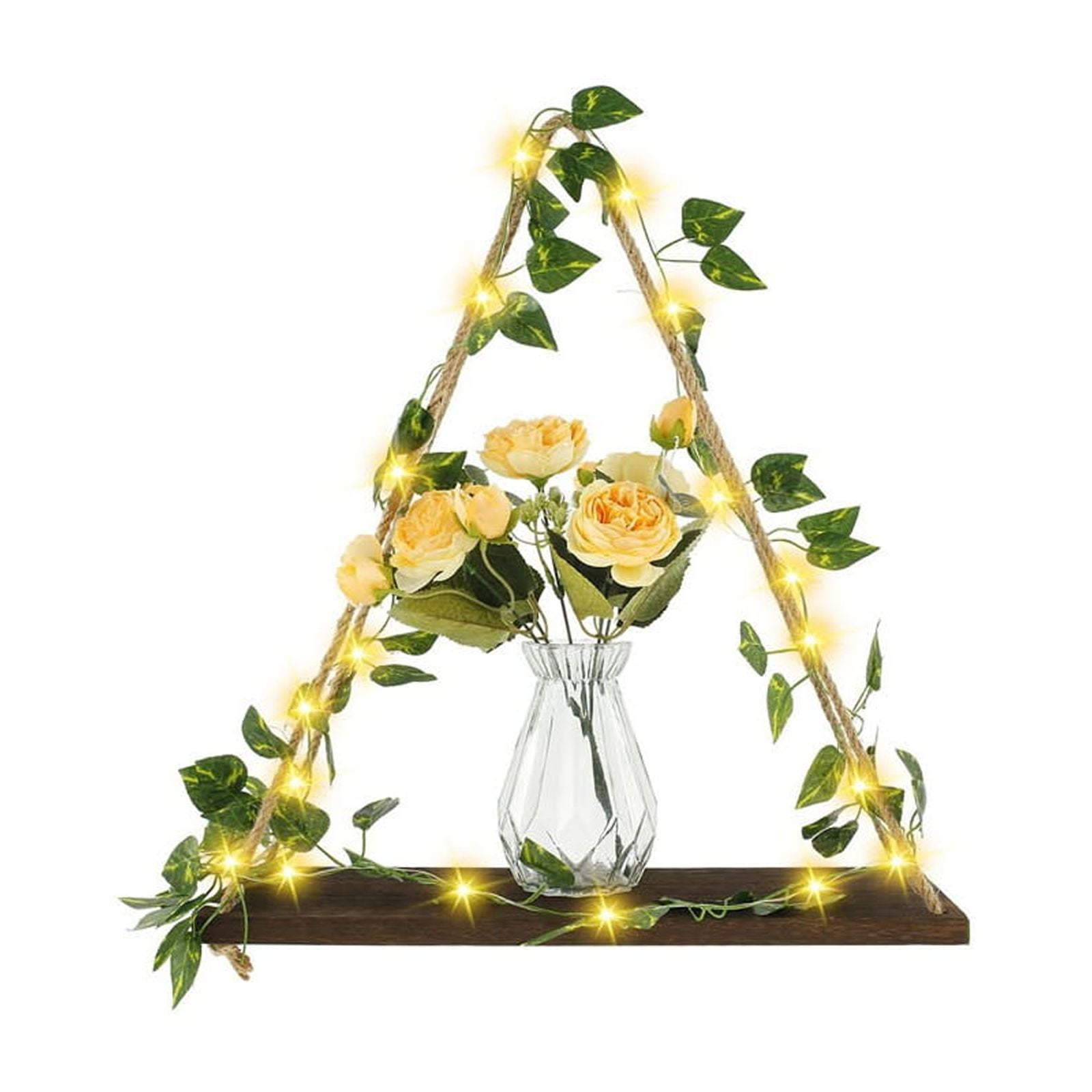 Desktop Decoration 2025 Led Strip Wall Hanging Shelves Artificial ...