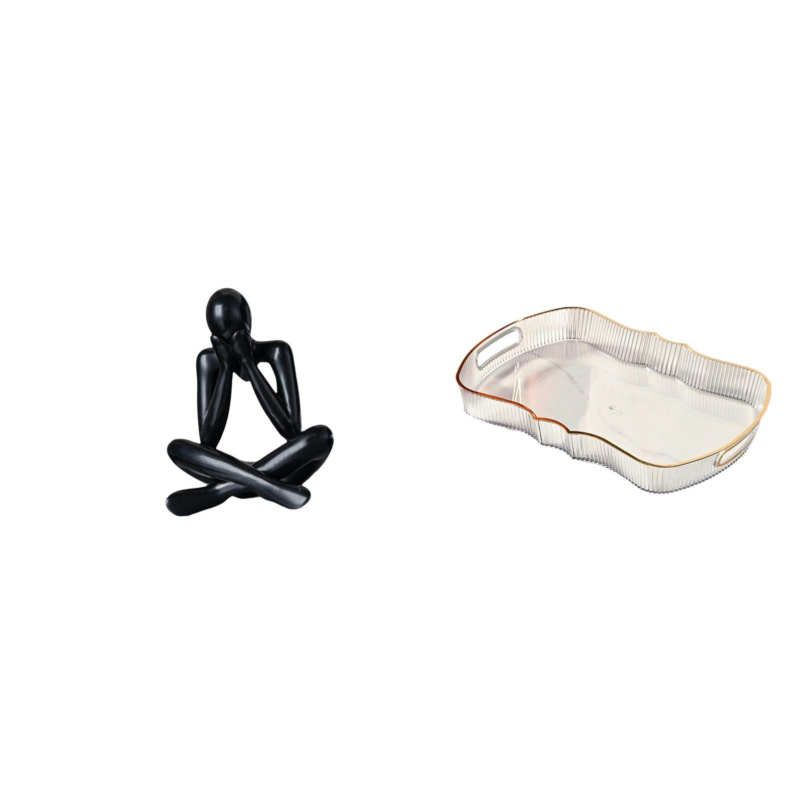 Desktop Decorative Figurine Abstract Sculpture Storage Tray Smooth PP ...