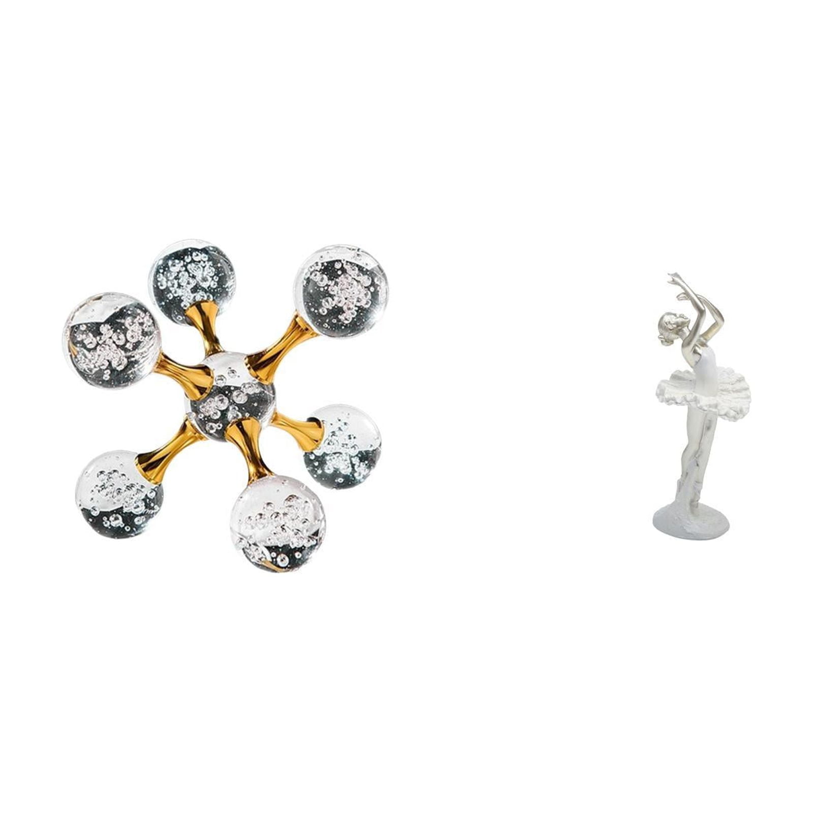 Desktop Decorative Figurine Bubble Sphere Figurine Modern Dancing Girl ...