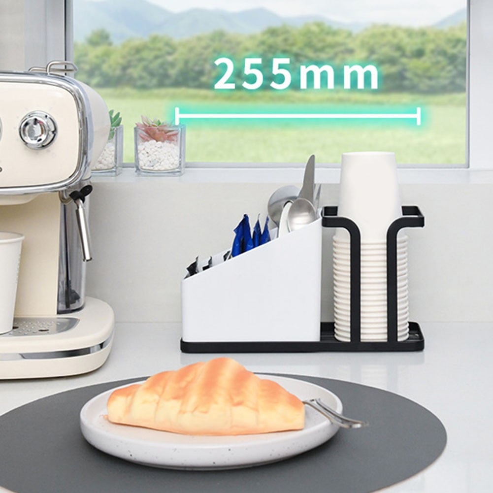 Desktop Disposable Cup Holder Organizer Coffee Cup Sugar Bag Tea Bag ...