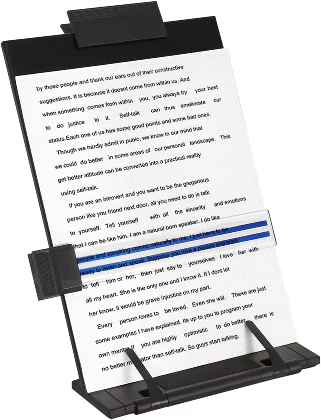 Desktop Document Holder Stand with 7 Adjustable Positions, Black Metal ...
