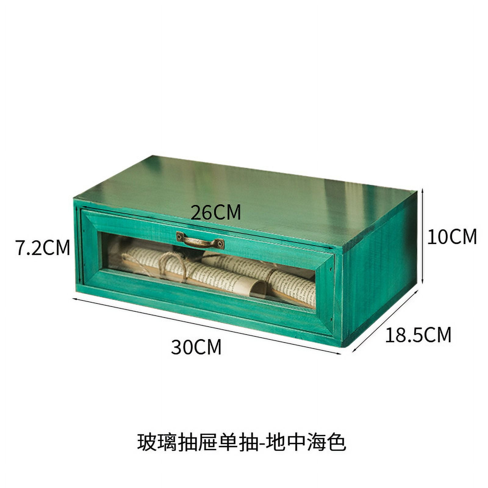 Desktop Drawer Box Wood Countertop Storage Cabinet Organizer Tabletop ...