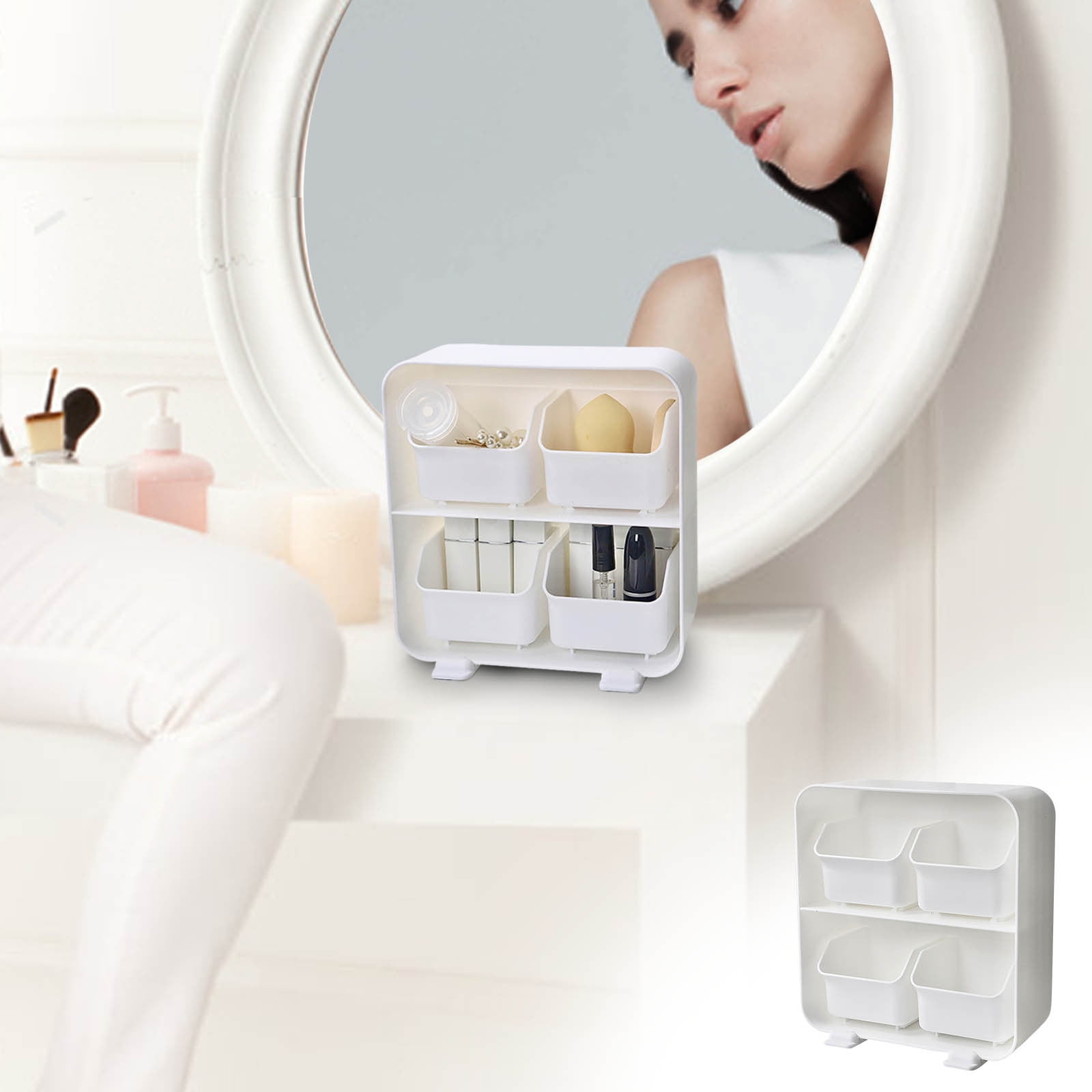 Desktop Drawer Organizer Box | 4-Layer Multi-Compartment Storage ...