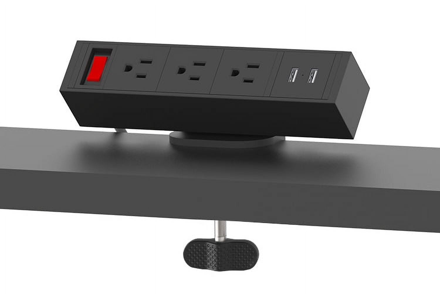 Desktop Edge Power Outlets with USB Ports,Desk Clamp Power Strip ...