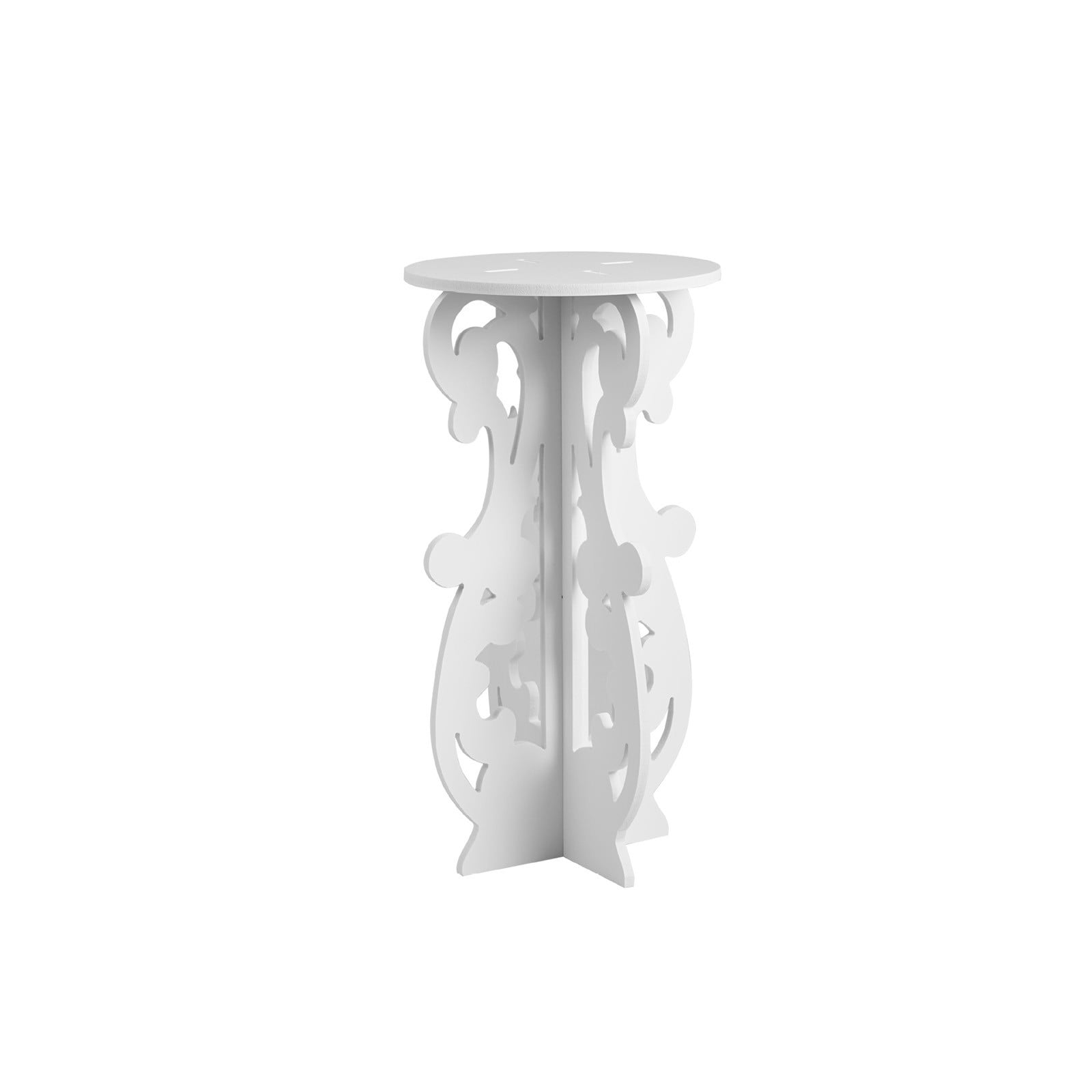 Desktop End Tables with Boho Minimalist Floral Base, Boho Round Side ...
