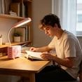 Desktop Fan 3 Speed Quiet Portable USB Personal Fan LED Light Student ...