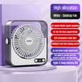 Desktop Fan LED Digital Display Small Fan Portable USB Charging Cycle ...