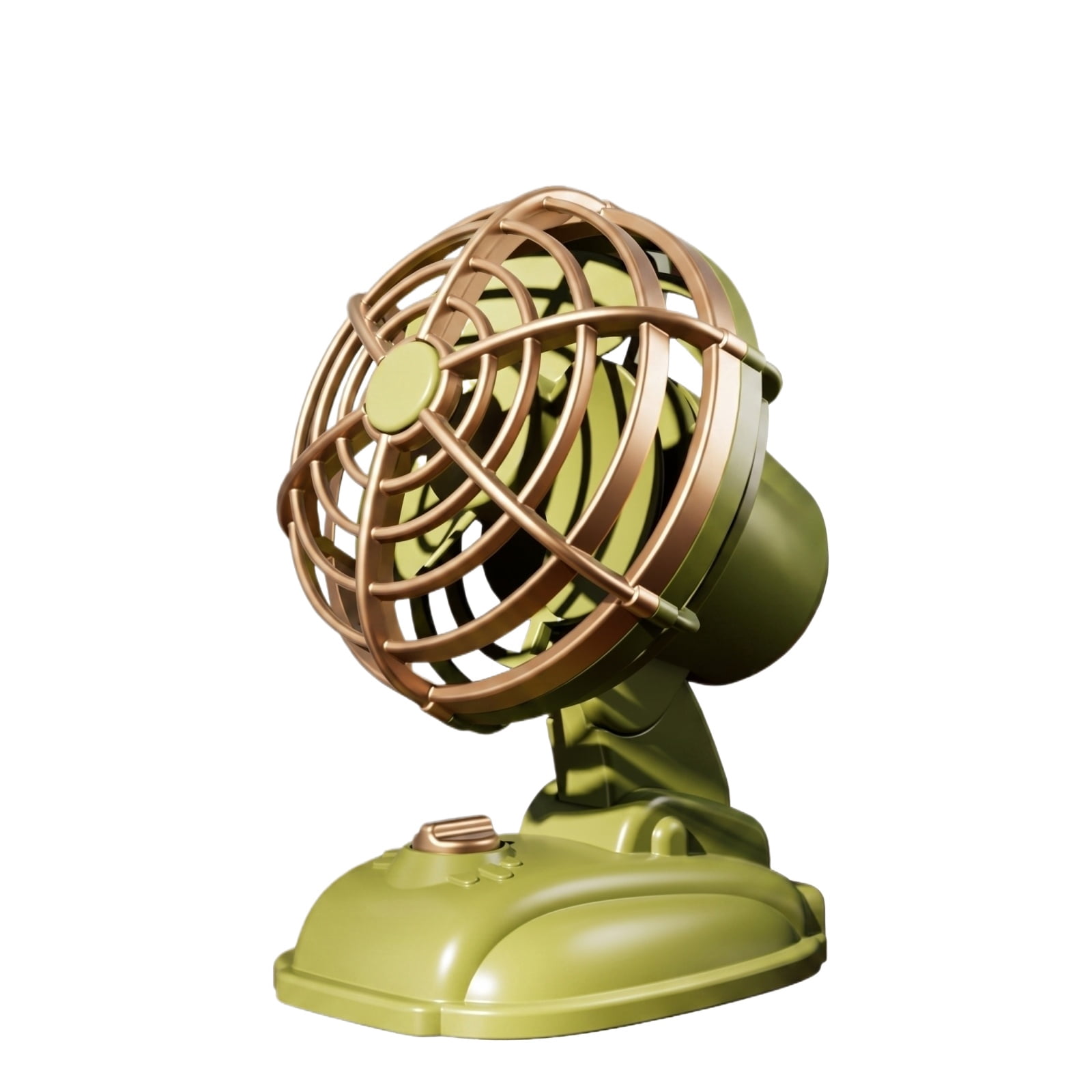 Desktop Fan, Retro Mini Green USB Rechargeable Personal Fan, 1 Pack ...
