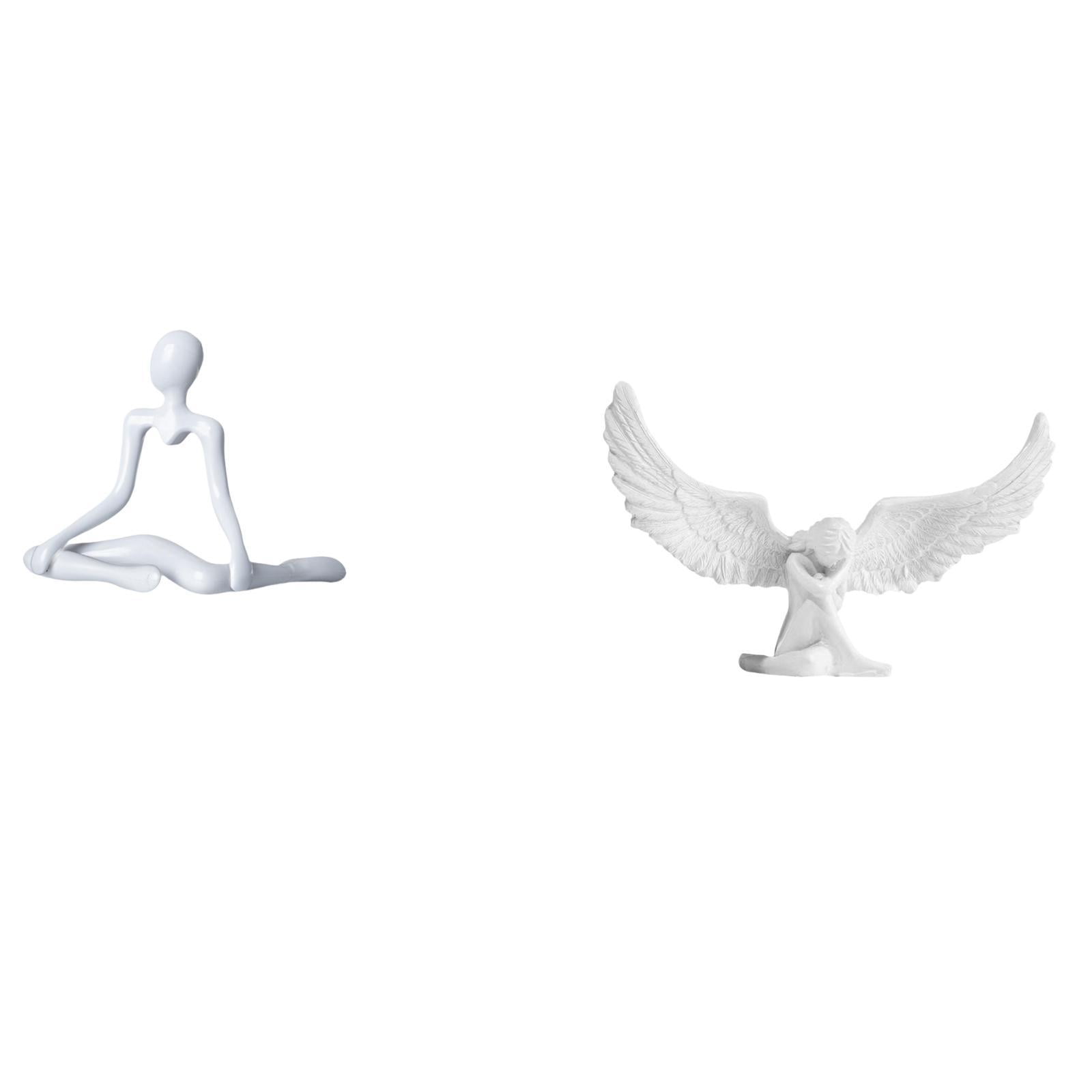 Desktop Figurine Thinker Abstract Sculpture Angel Statue Durable Resin ...