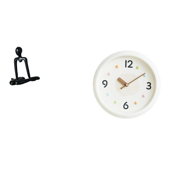 Desktop Figurine Wall Clock Thinker Abstract Sculpture Fashionable PP ...