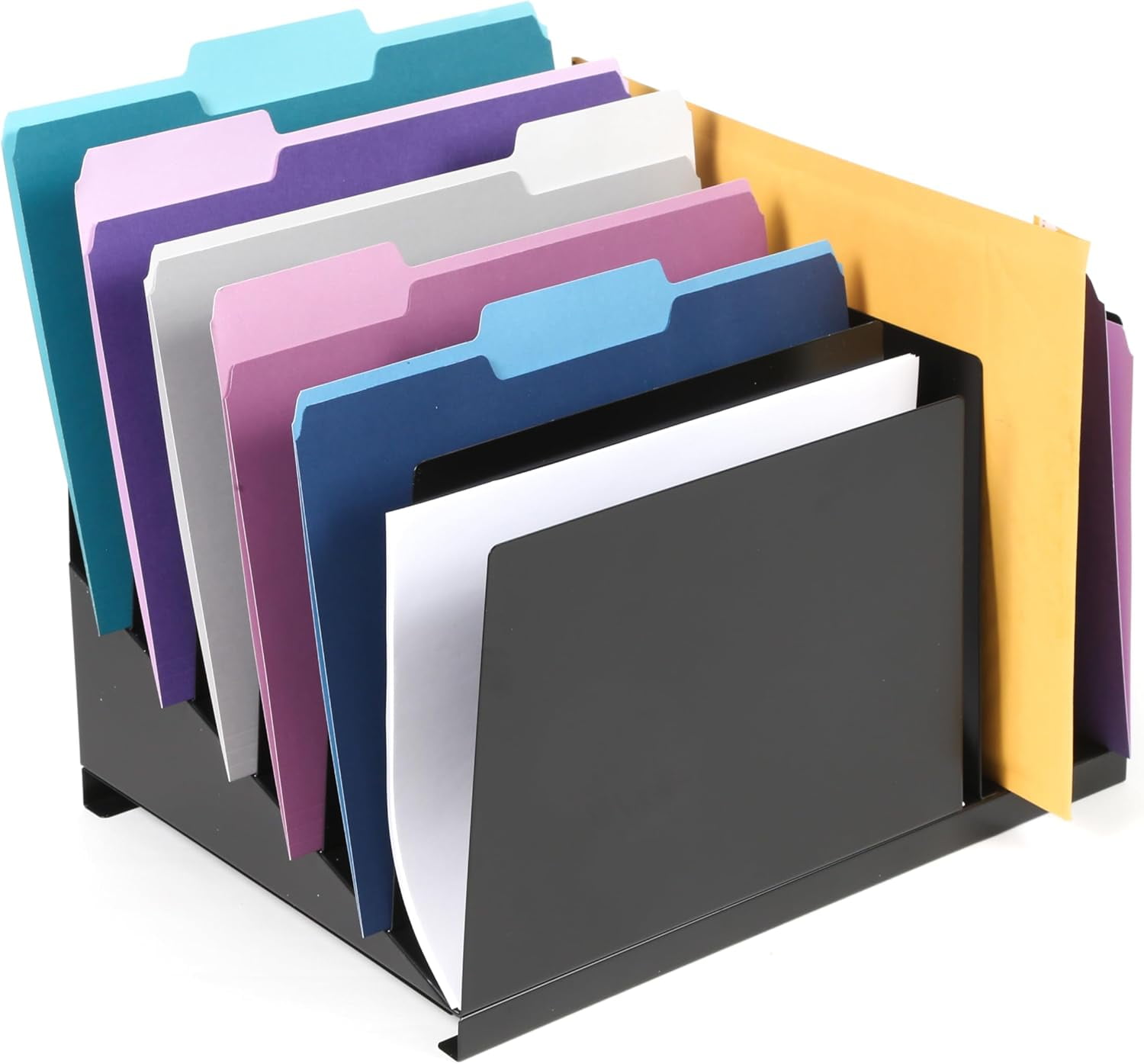 Desktop File Binder Organizer Storage, Combination Vertical 3/Slant 6 ...