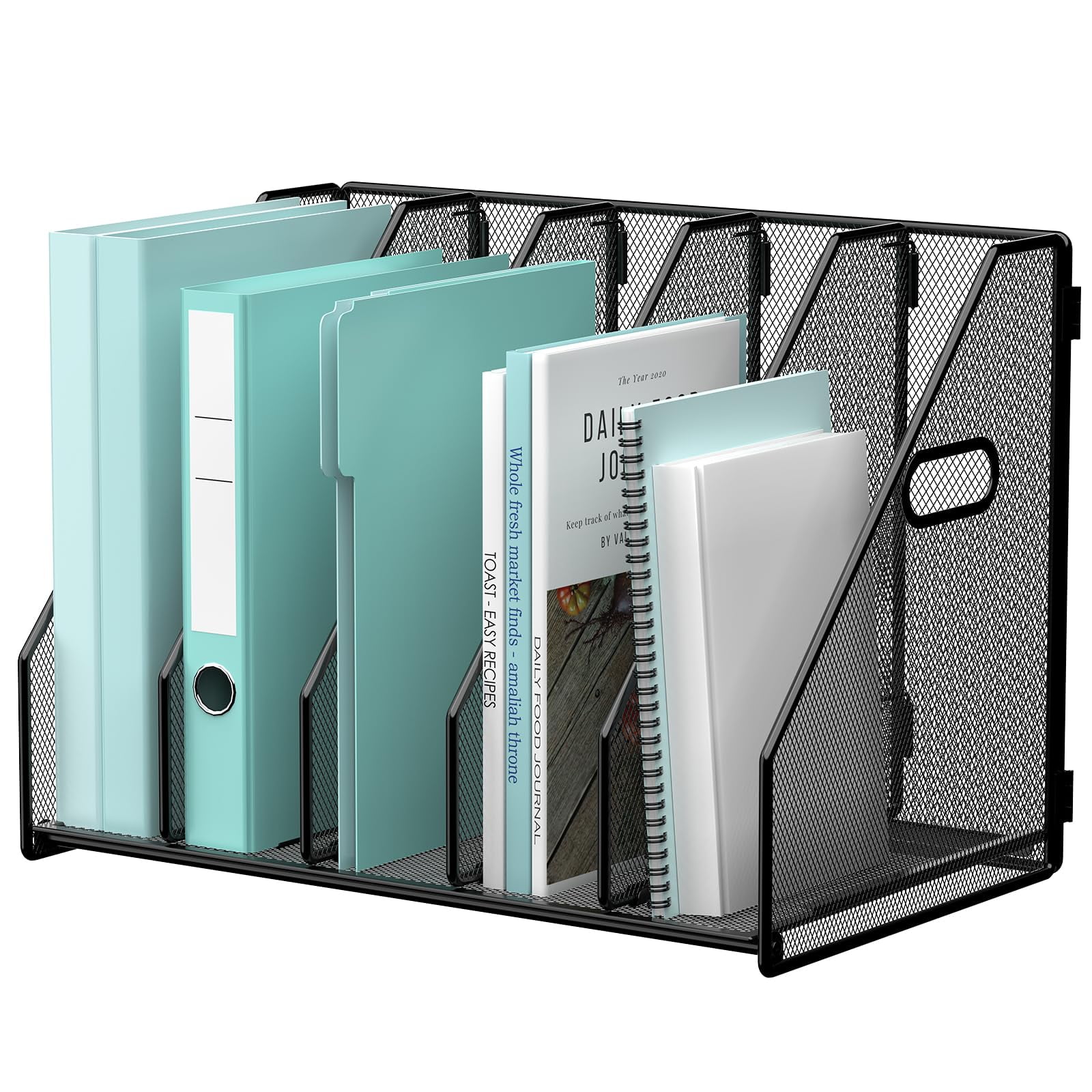 Desktop File Magazine Folder Holder 5 Vertical Compartments, Desk ...