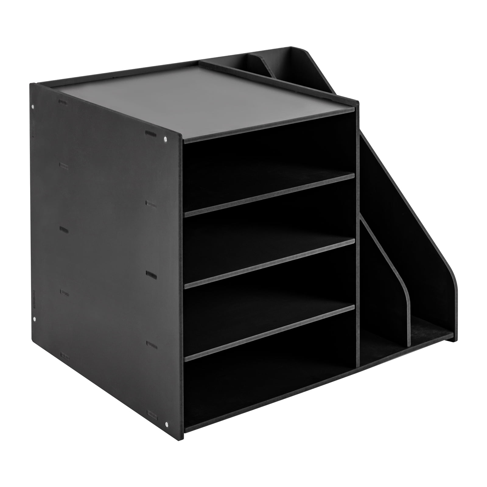 Desktop File Organiser with 4 Storage Compartments, 2 Side File ...