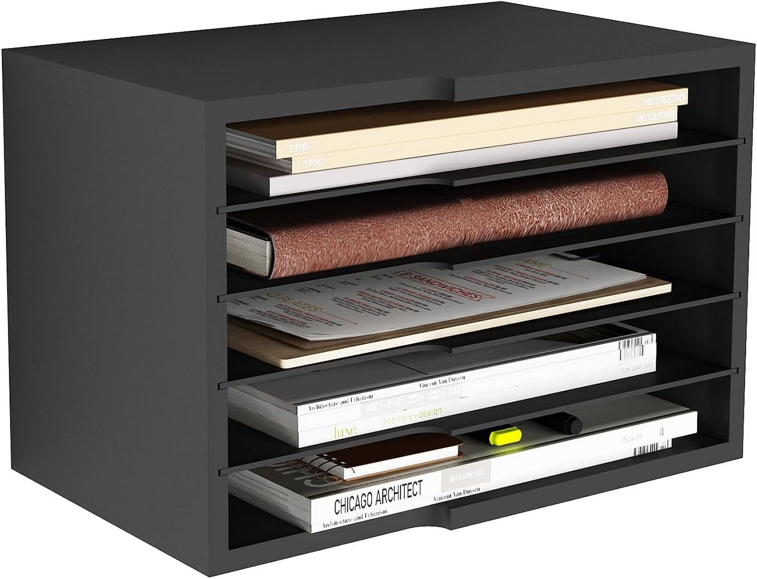 Desktop File Sorter with 4 Adjustable Shelves for Home and Office ...