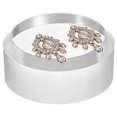 Desktop Flat Round Acrylic Display Pedestals for Jewelry Clear 10.2x4 ...