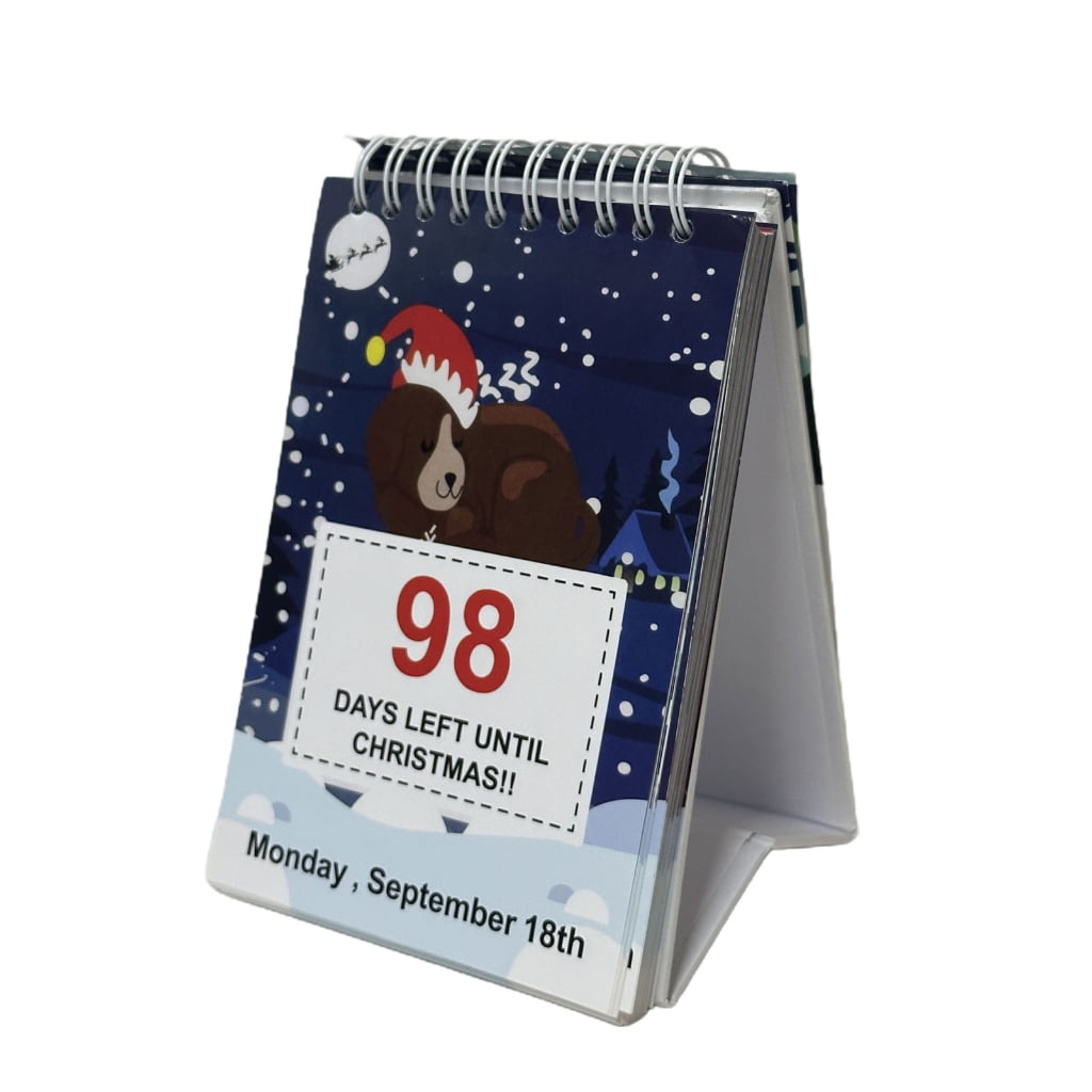Desktop Flip Display Calendar 100 Day 2023 Christmas Countdown ...