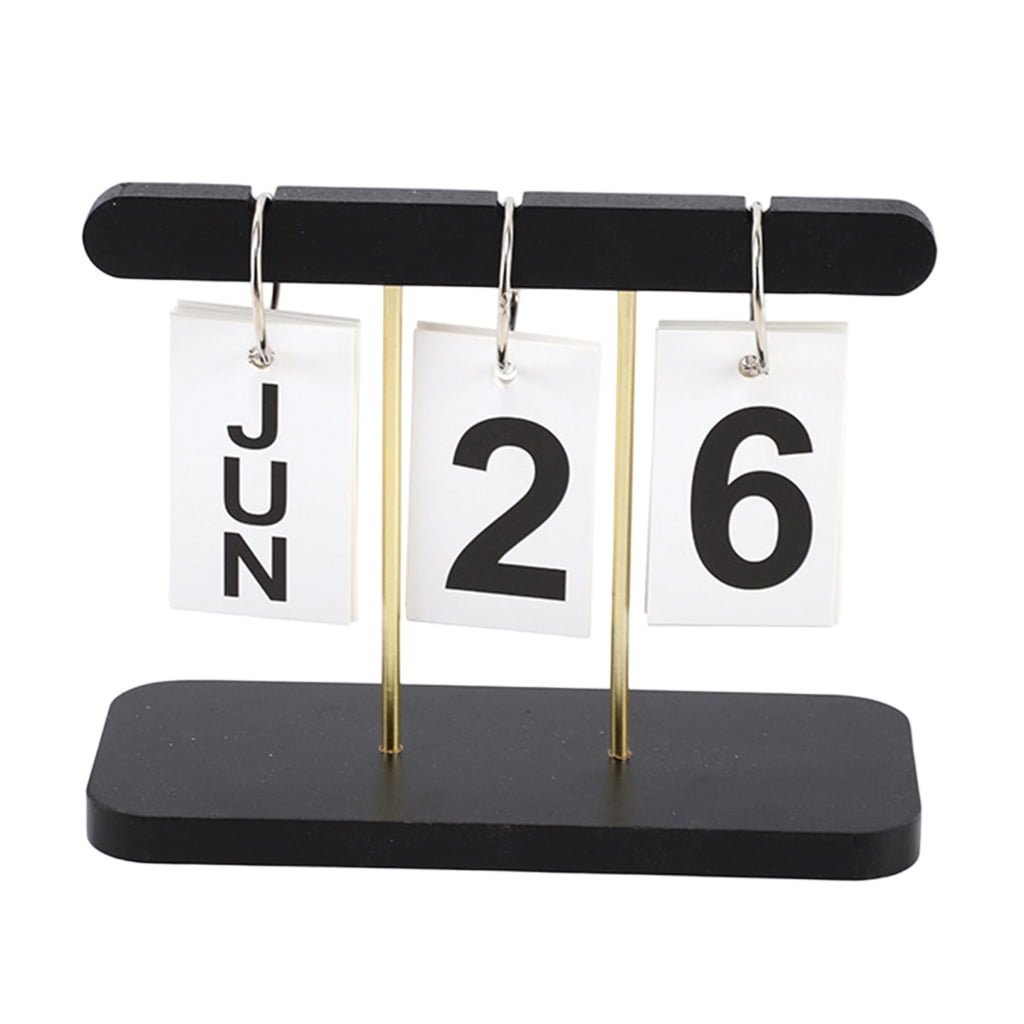Desktop Flipping Permanent Calendar With Date Month Displays For ...