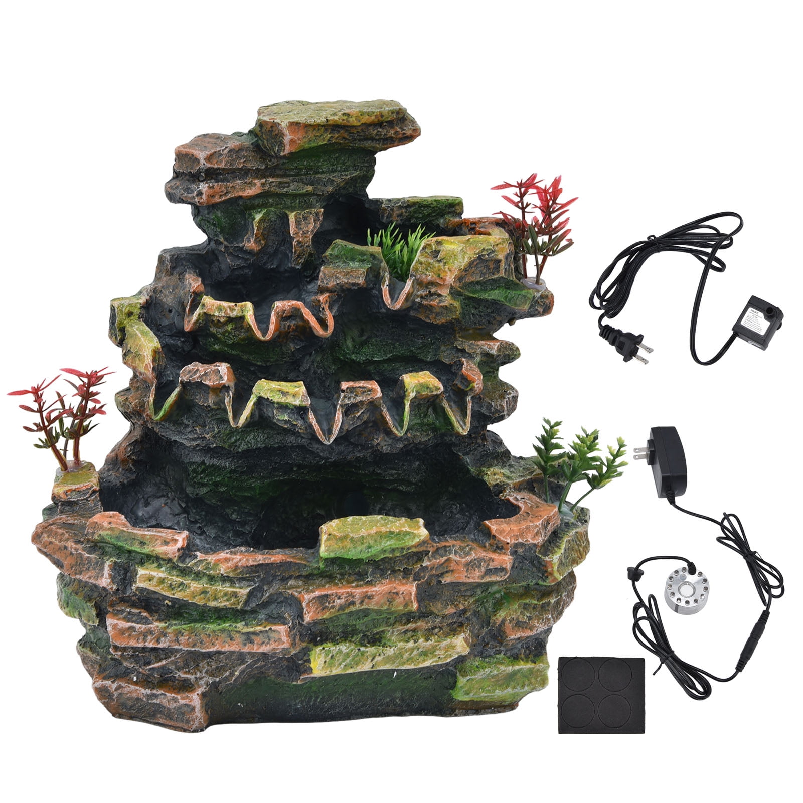 Desktop Fountain Indoor Water Fall Rockery Electric Decoration with ...