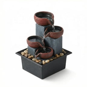 Home Tabletop Water Fountains, Indoor Water Fountain with Fish Tank ...