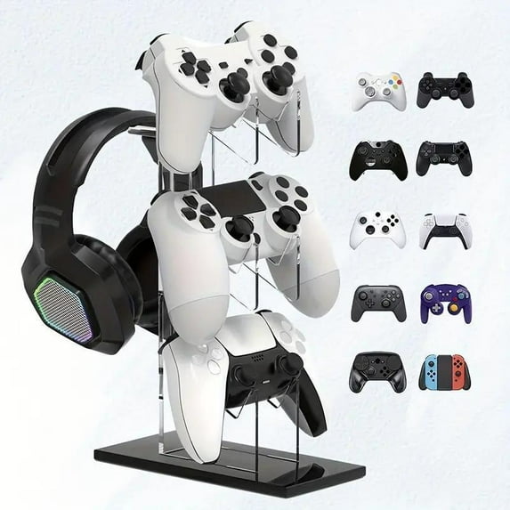 Desktop Game Controller Holder with Headphone Storage, Display Stand ...