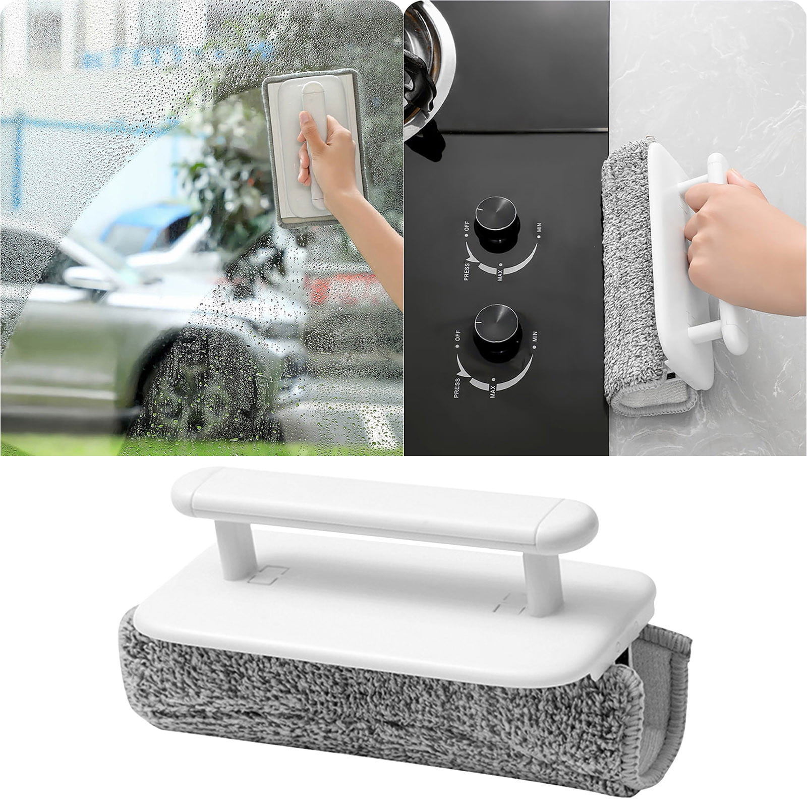 Desktop Glass Cleaner, Window Sill Wiper, Foldable Design, Ergonomic ...