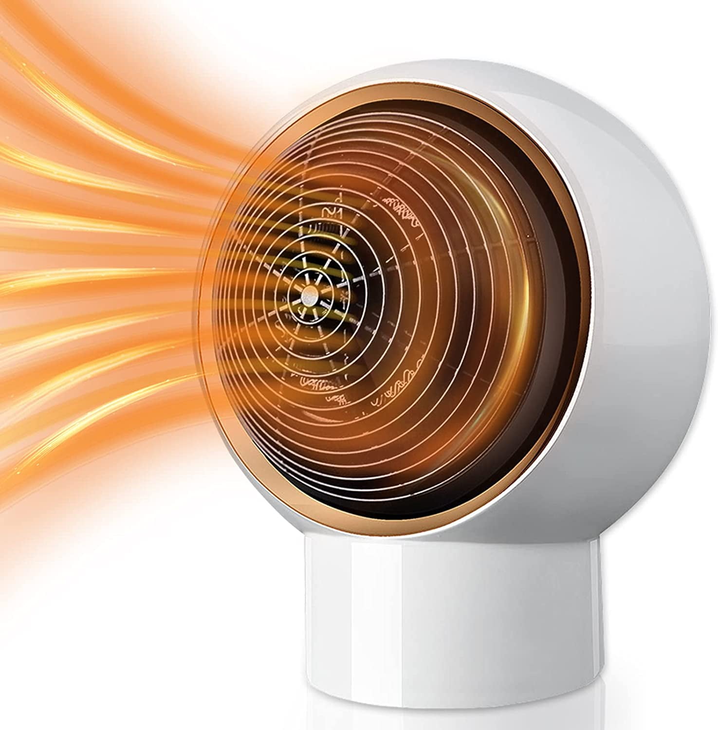 Desktop Heater Indoor Space Heater 500W Portable Energy-Saving Silent ...