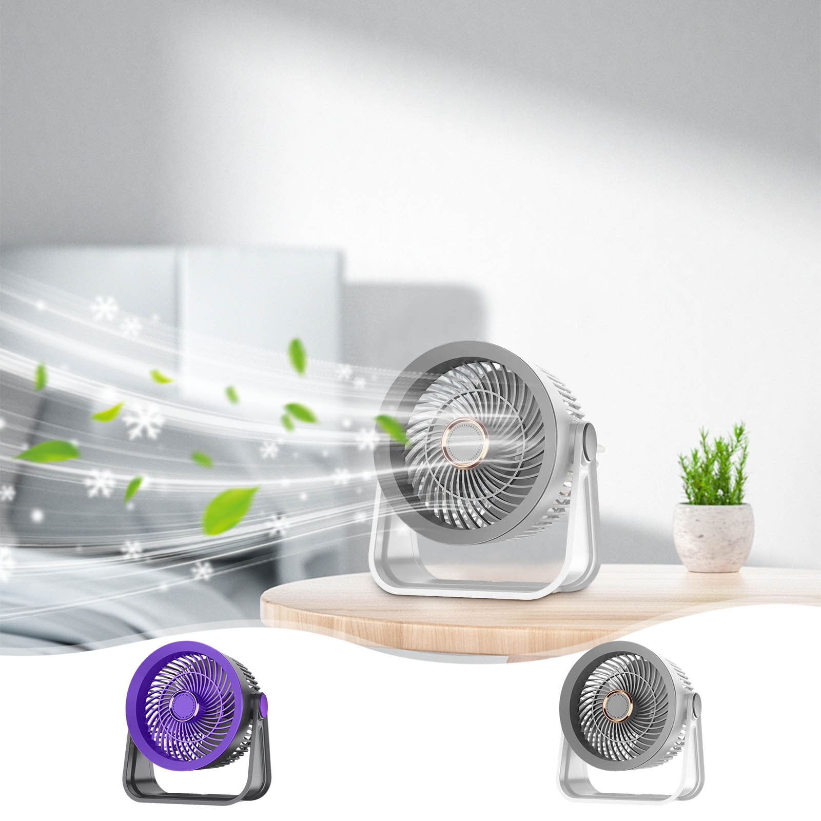 Desktop High Wind Fan, Air Circulation Lighting, 10-Speed Remote ...