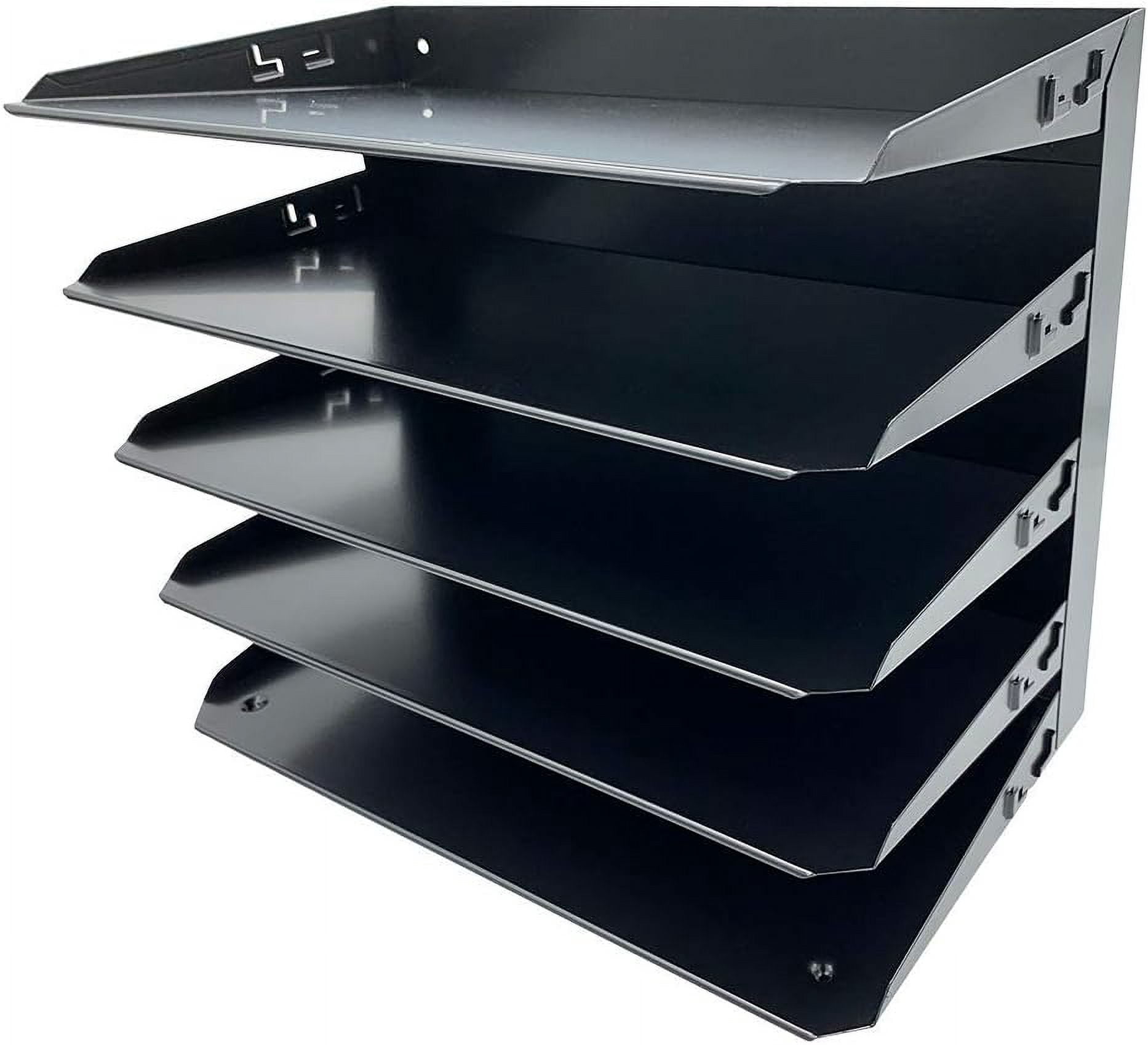 Desktop Horizontal 5-Slot Legal File Binder Organizer Storage Letter ...