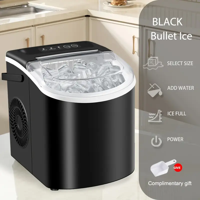 Desktop Ice Maker The Desktop Ice Maker With A Handle Produces 26 ...