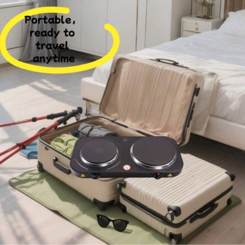 Desktop Infrared Heating Furnace & Electric Stove – 2000W Dual Burner ...