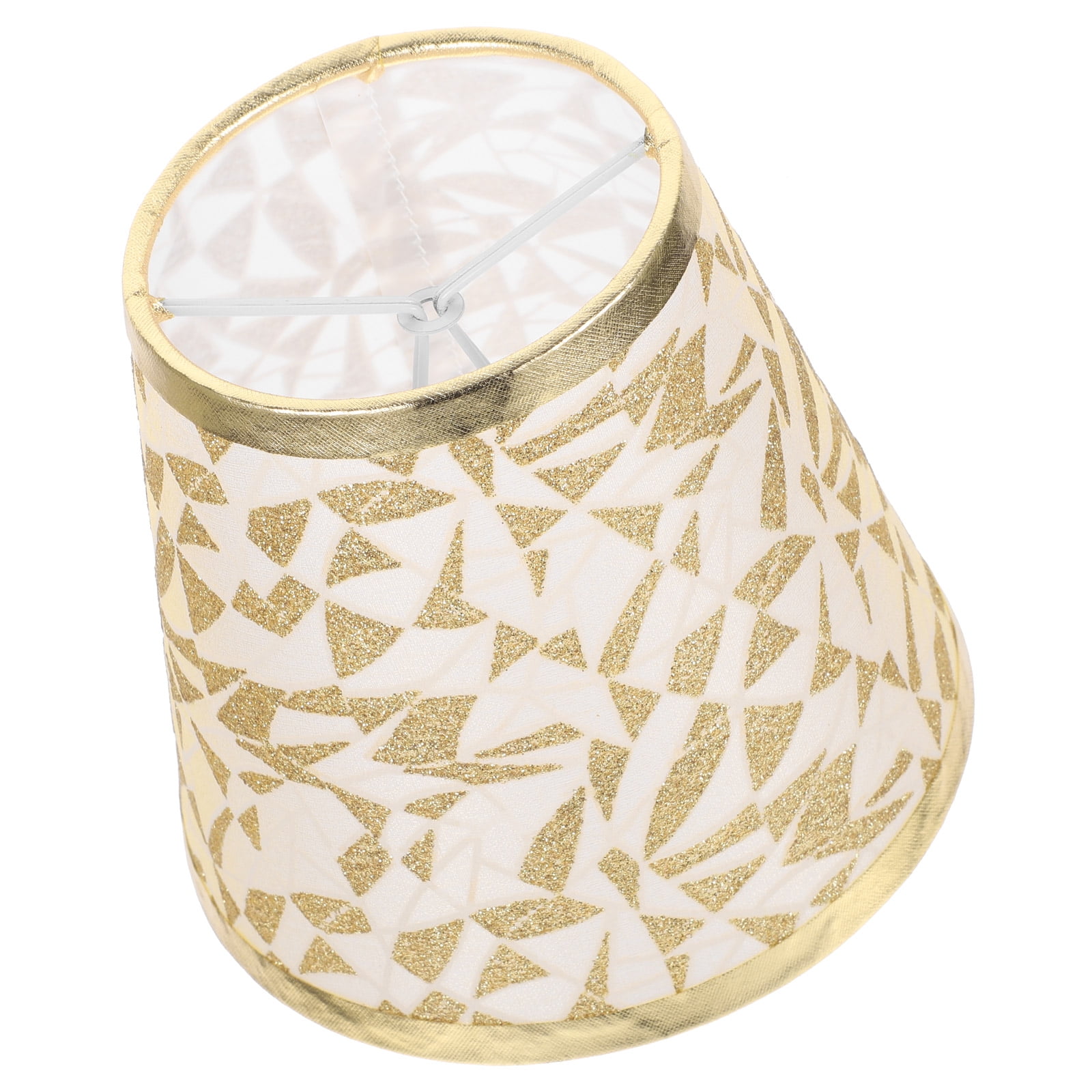 SOPOTUTU Desktop Lamp Shade Rhombus Golden PVC Shell Iron Frame 1Set ...