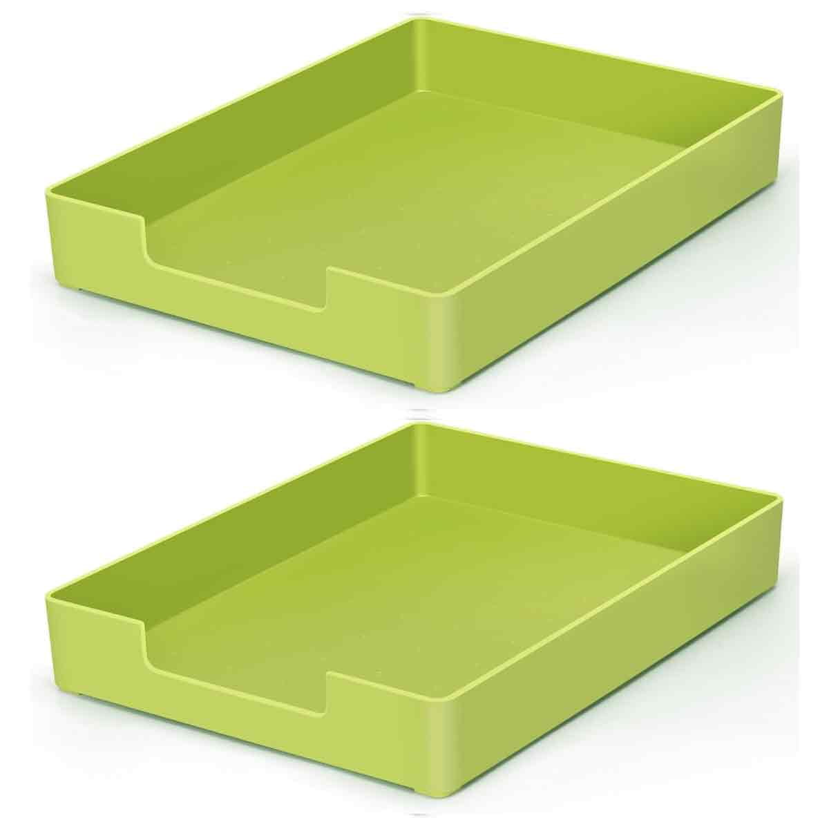 Desktop Letter Tray Plastic Stackable File Organizer, Office Desktop ...