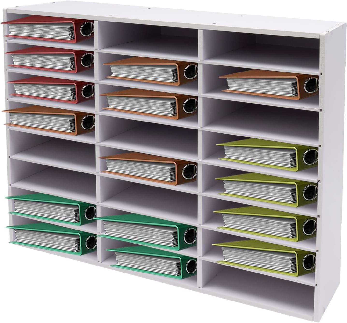 Desktop Literature Organizer, 24 Compartments File Sorter Mail Center ...