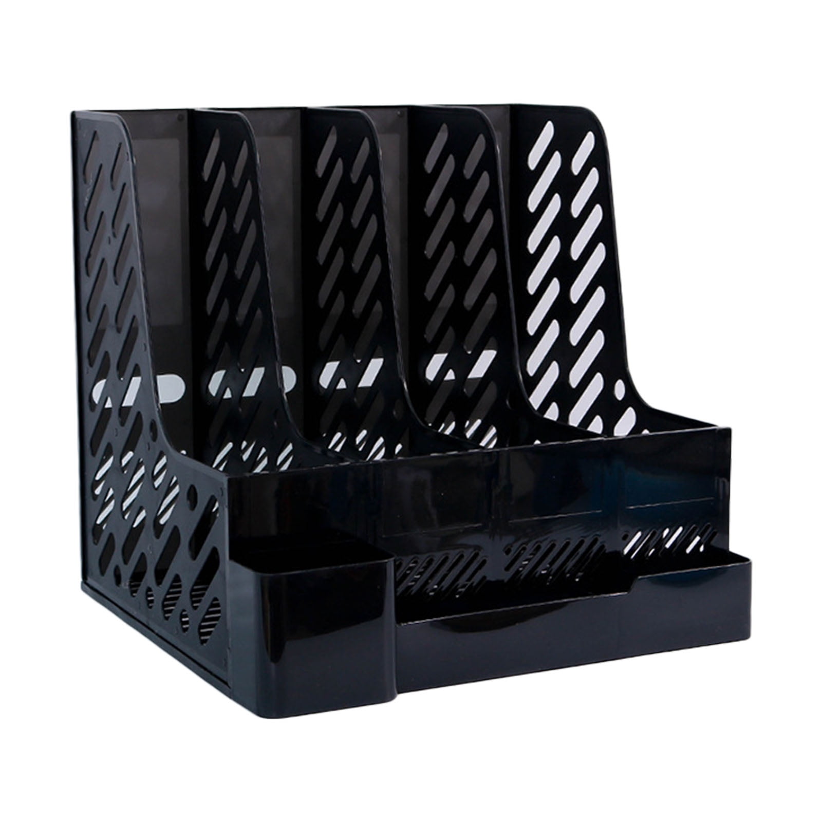 Desktop Magazine Storage Holder 4 Sections Frames PP File Dividers for ...