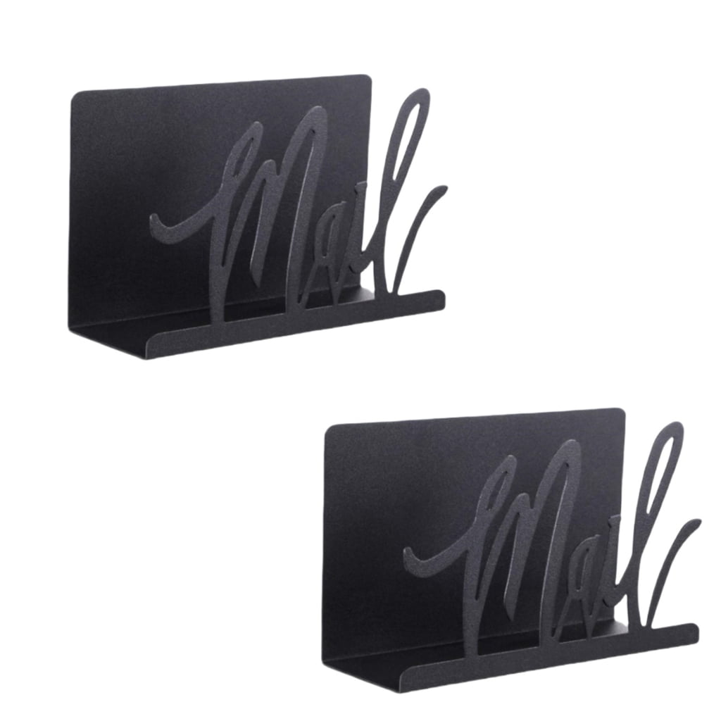 Desktop Mail and Letter Sorter Functional Black Metal Letter Organizers ...