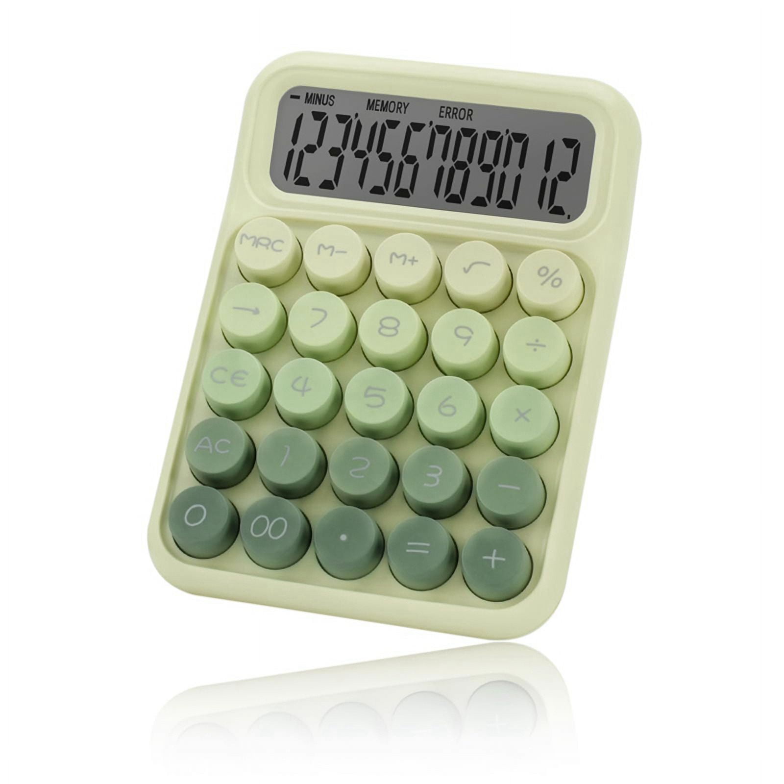 Desktop Mechanical Calculator, Cute Big Buttons Calculators with 12 ...