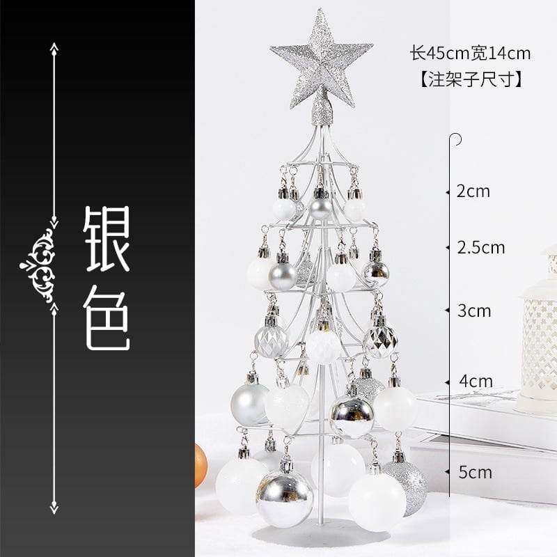 Desktop Metal Christmas Tree, Star Tree Iron Ornament Display Stand, 21 ...
