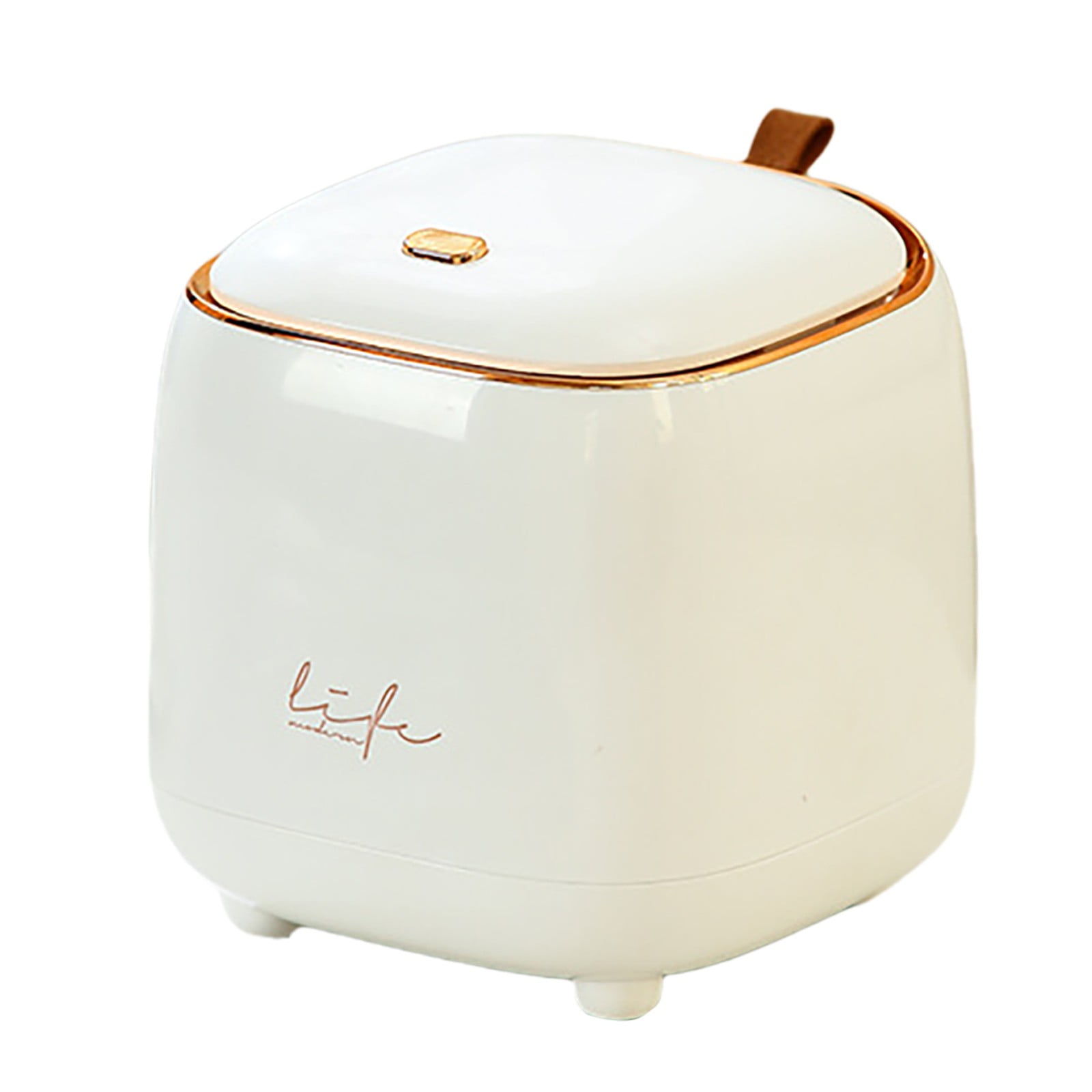 Desktop Mini Can with Press Type Lid, 0.5 Gallon Wastebasket Tiny Can ...