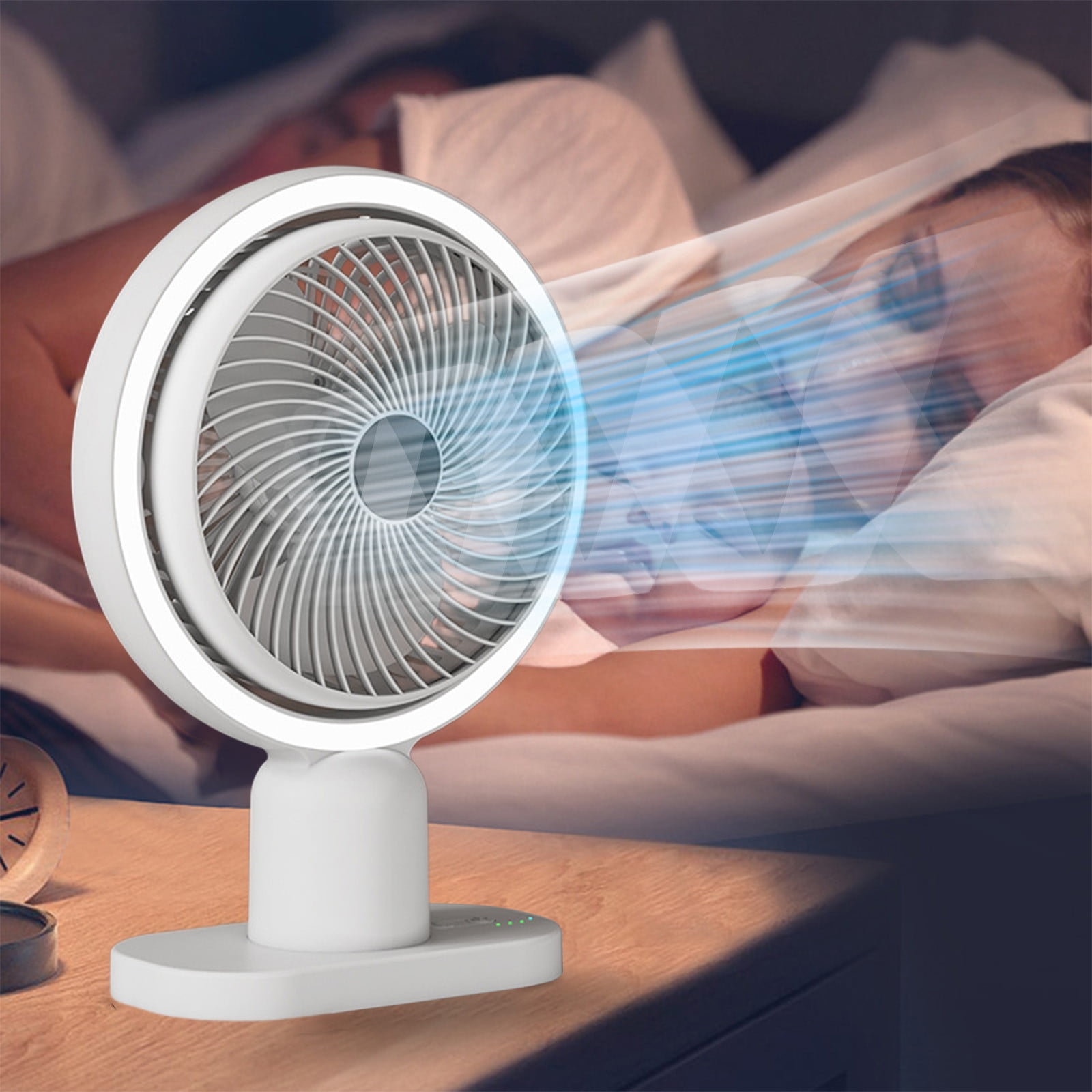 Desktop Mini Desktop Fan Wind Power Fan Home Office Small Fan Charging ...