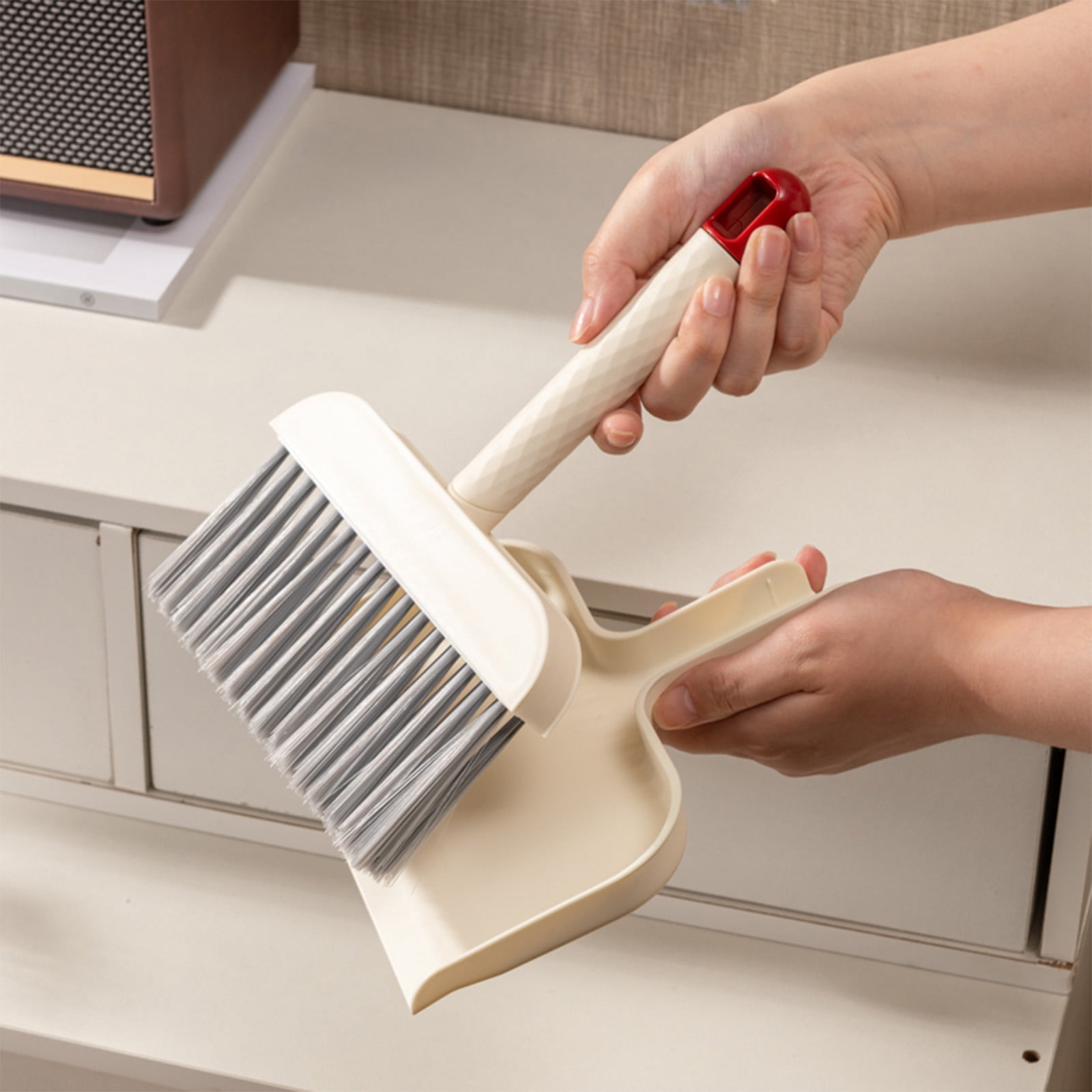 Desktop Mini Dustpan Broom Set - Windowsill Gaps Brush Computer ...