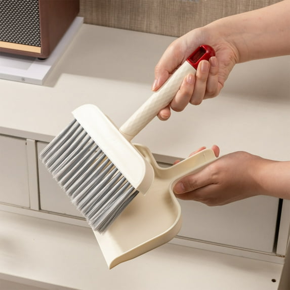 Desktop Mini Dustpan Broom Set - Windowsill Gaps Brush Computer ...