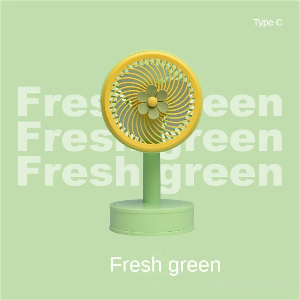 Desktop Mini Fan Cartoon Three Speed Headup Usb Charging Plastic Small ...