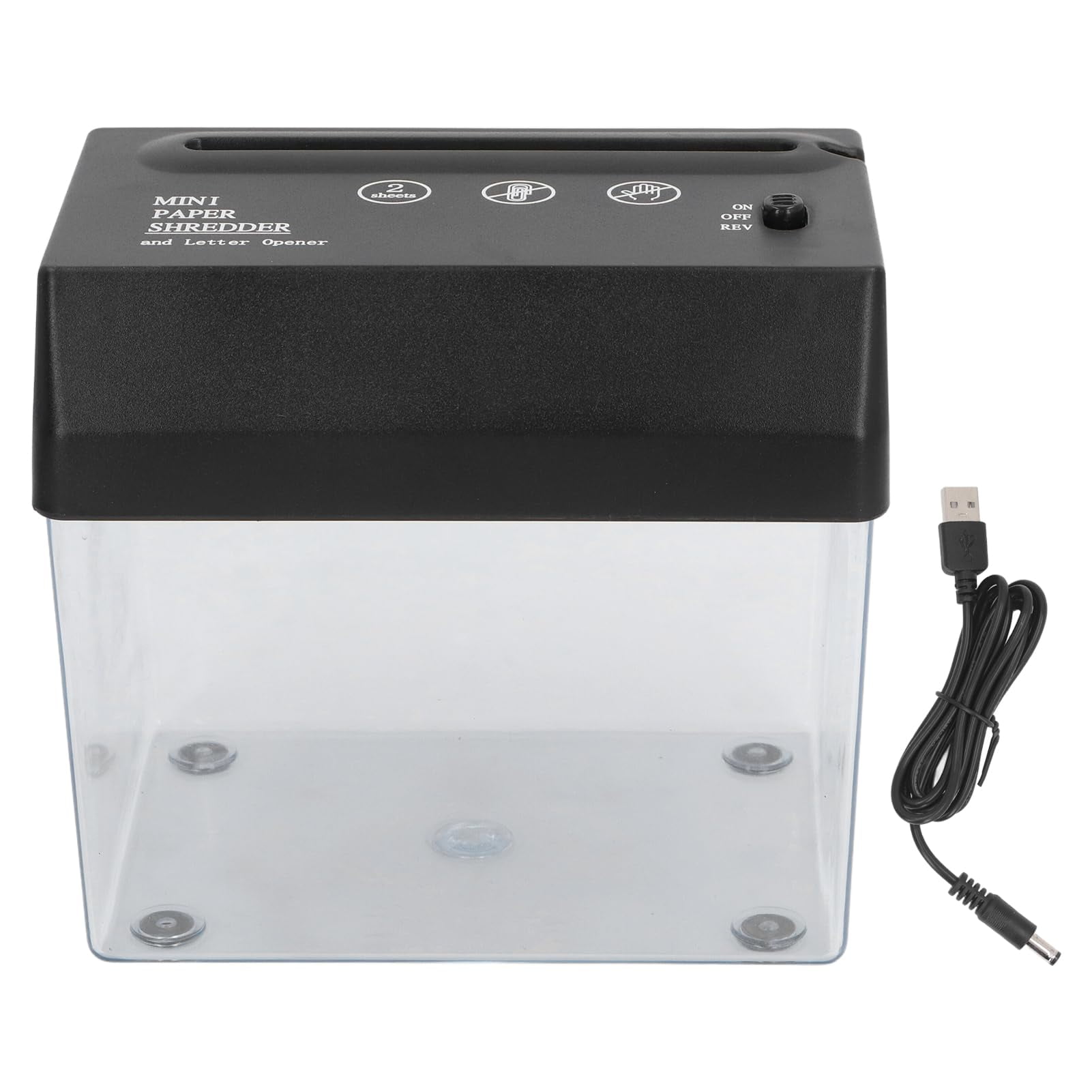 Desktop Mini Paper Shredder, Portable Strip Cut Shredder for Home ...