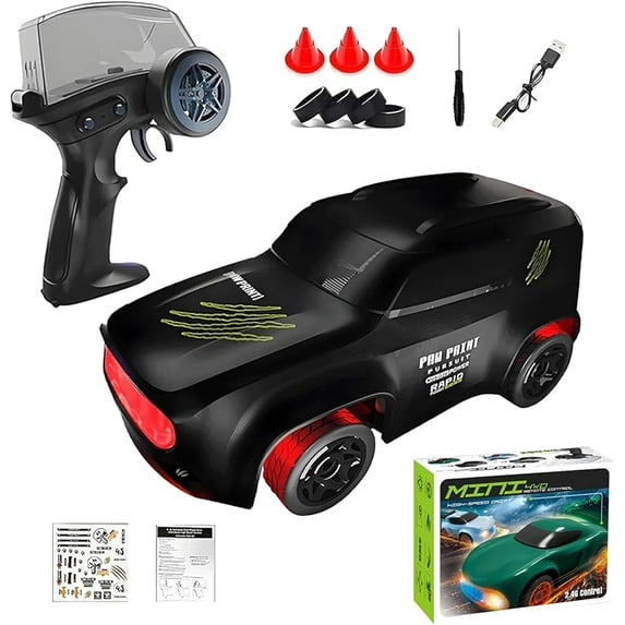 Desktop Mini RC Drift Car, 4WD High Speed 1/64 Scale Remote Control Car ...