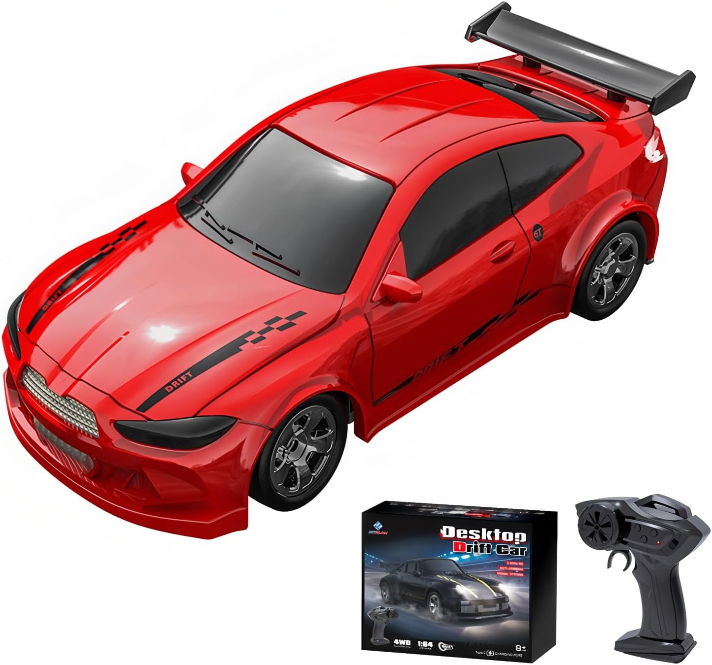Desktop Mini Size 1:64 Scale 4WD RC Drift Car with Skill-Building Drift ...